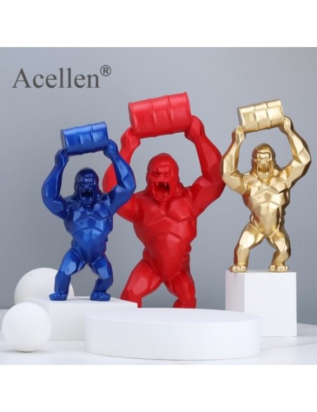 Kreatywna rzeźba z żywicy podnieś wiadro King Kong dekoracji domu ...