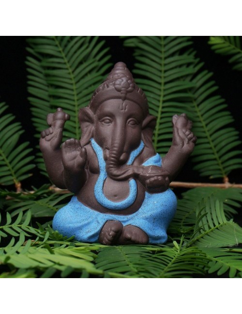 Ceramiczny budda posągi fioletowy piasek słoń bóg figurki Home Decor ...