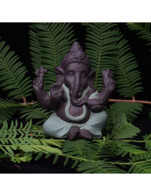 Ceramiczny budda posągi fioletowy piasek słoń bóg figurki Home Decor ...